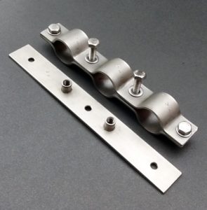 Multi Pipe Bracket Stainless Steel 3 Ports 35mm Diameter / 25mm X 3mm