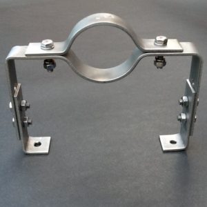 Offset Pipe Clamp 60mm Diameter Stainless Steel 316L Adjustable