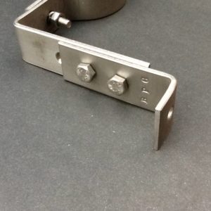 Offset Pipe Clamp 60mm Diameter Stainless Steel 316L Adjustable
