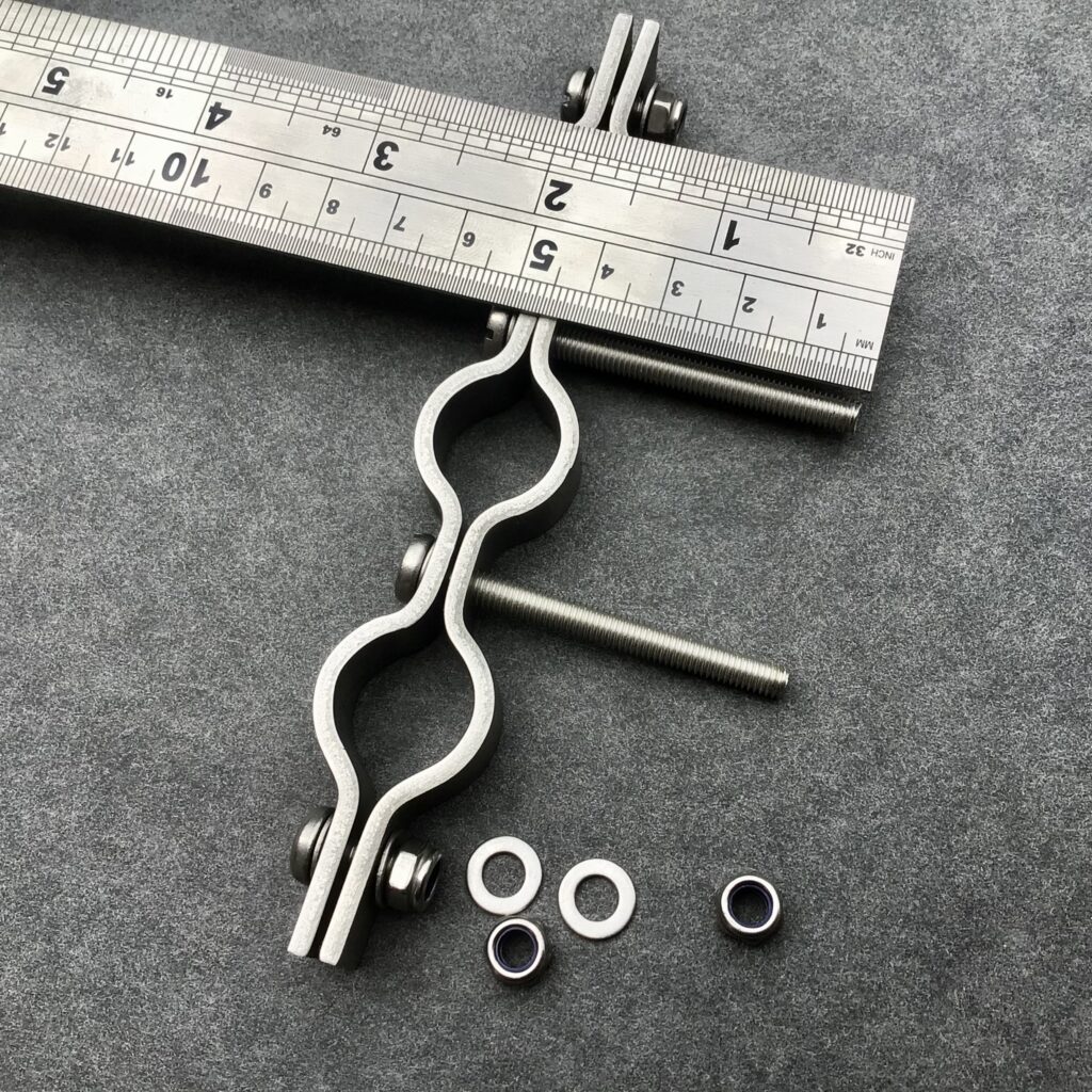 19mm / 20mm Stainless Steel Pipe Clamp Bracket Triple Ports BPC05533