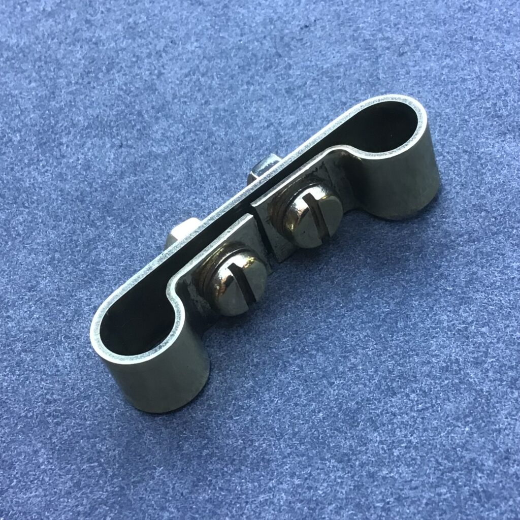 Double P Clip Fasteners Brass For 3/8” Outside Diameter Pipes