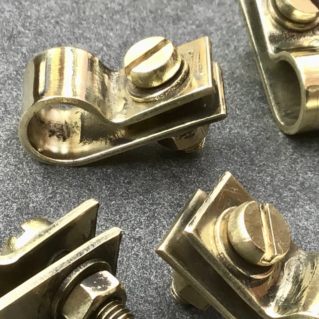 Brass Pipe Guide Brackets With P Clip Pipe Fastener K383