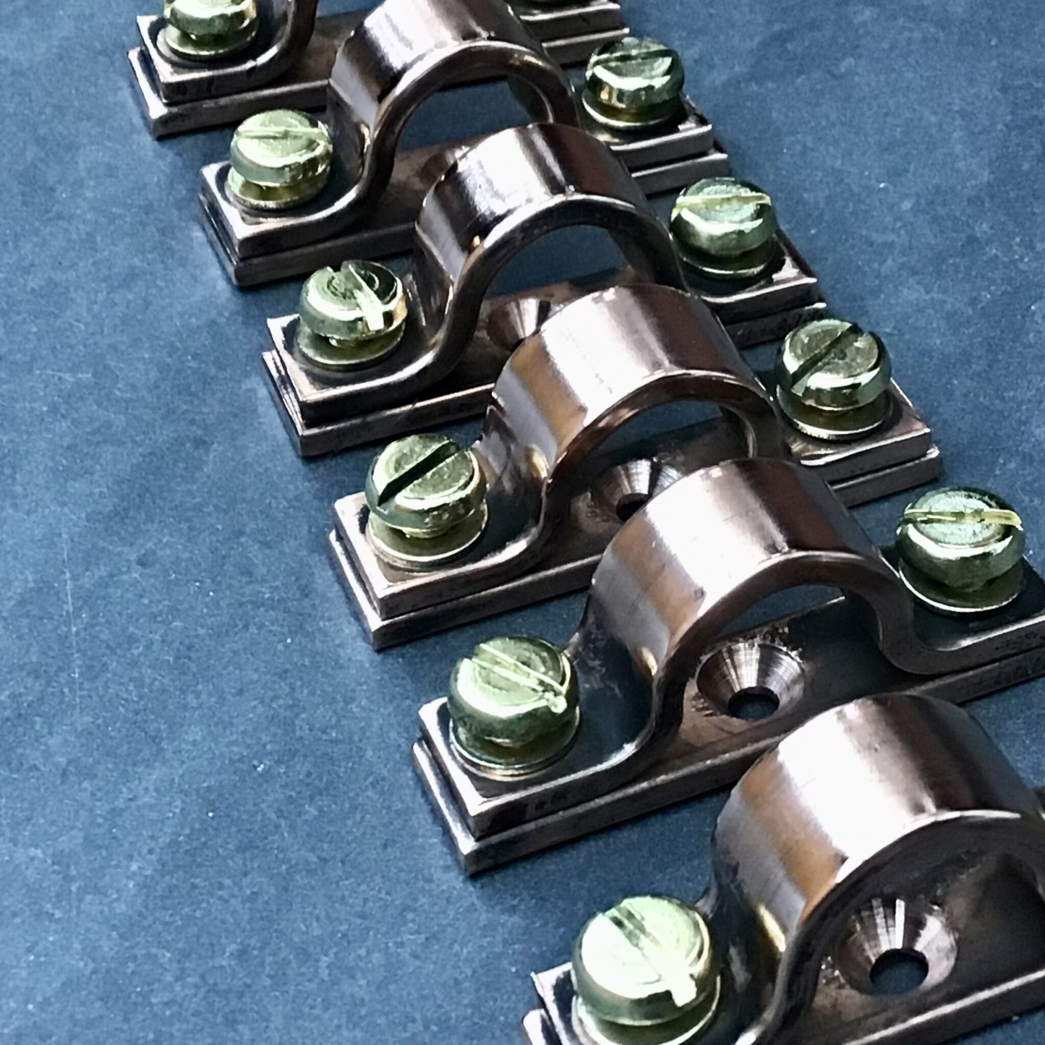 Copper Saddle Clamp Double Ports Spacer Bracket 15mm